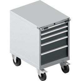 Sch&auml;fer Shop Sch&auml;fer Shop Select Schubladenschrank mit Rollen WSK 36-27, 5 Sch&uuml;be, bis 75 kg, B 717 x T 572 x H 920 mm, wei&szlig;aluminium/anthrazitgrau