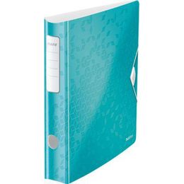 Leitz&reg; Ordner Active WOW, DIN A4, R&uuml;ckenbreite 65 mm, eisblau