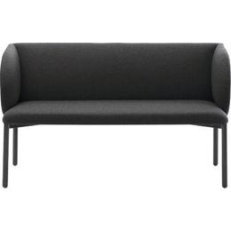 Sofa Leyform LIV, 2-Sitzer, rechteckig, B 1270 x T 620 x H 740 mm, mit Armlehnen & Gleitern, Stoffbezug, anthrazit