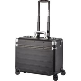 alumaxx Business Trolley PANDORA, mit Tragegriff und Rollen, Aluminium, mattschwarz