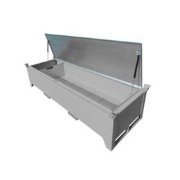 Leuchtstoffr&ouml;hrenbox Bauer SL-N 220, Stahlblech, unterfahrbar, Deckel verzinkt, herausnehmbare Trennwand, B 2300 x T 800 x H 530 mm, grau