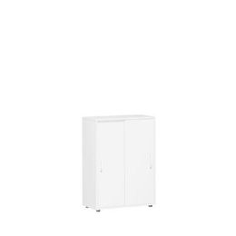 Schiebet&uuml;renschrank PALENQUE, 3 OH, B 800 x T 400 x H 1104 mm, wei&szlig;