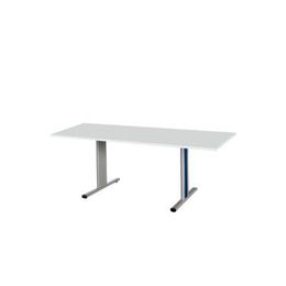 Sch&auml;fer Shop Sch&auml;fer Shop Select Besprechungstisch Planova Basic, Rechteck, T-Fu&szlig;, B 1800 x T 800 x H 717 mm, lichtgrau/wei&szlig;aluminium RAL 9006