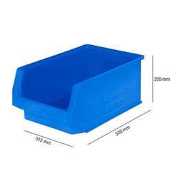 Sch&auml;fer Shop Sichtlagerkasten SSI Sch&auml;fer Serie PROFI LF 532, Polypropylen, L 500 x B 312 x H 200 mm, 23,5 l, blau