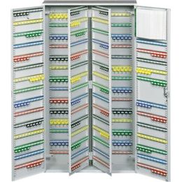 format Schl&uuml;sselschrank, lichtgrau, f&uuml;r 780 Schl&uuml;ssel, T&uuml;r&ouml;ffnungswinkel 90&deg;