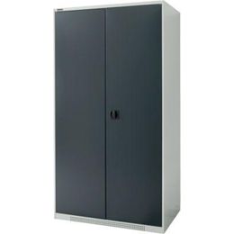 Sch&auml;fer Shop Sch&auml;fer Shop Genius Fl&uuml;gelt&uuml;renschrank FS, Stahl, mit Bel&uuml;ftungsl&ouml;chern, B 1055 x T 620 x H 1950 mm, 5 OH, Lichtgrau/Anthrazitgrau, bis 500 kg