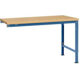 Manuflex Ansatztisch UNIVERSAL Spezial, Tischplatte Multiplex, 1500x1000, brillantblau