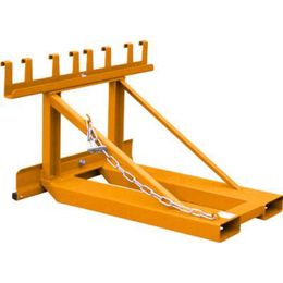 Bauer M&uuml;lltonnen-Heber MH-II, mit Gummianschlag, f&uuml;r 2x 80- bis 360-L-MGB und 1x 1100-L-MGB, L 1030 x B 1070H 680 mm, lackiert, gelborange RAL 2000