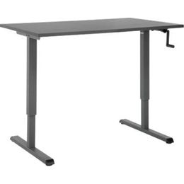 Schreibtisch Multiflex, manuell h&ouml;henverstellbar mit Kurbel, B 1200 x T 800 x H 700-1180 mm, graphit/anthrazit