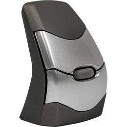 bakkerelkhuizen DXT 2 Precision Mouse Wireless, kabellos, vier DPI Stufen (500, 1000, 1500, 2000), Laser-Sensor, Plug & Play, ergonomisch, f&uuml;r Rechts- und Linksh&auml;nder, B 55 x H 80 x T 44 mm, grau/silber