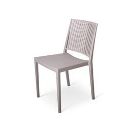 Stapelstuhl Baltimore, stapelbar bis 4 St&uuml;ck, UV- & wasserbest&auml;ndig, Sitzh&ouml;he 460 mm, L 560 x B 460 x H 820 mm, Polypropylen, taupe, 4 St&uuml;ck