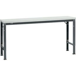Manuflex Grundtisch UNIVERSAL Spezial, 1750 x 800 mm, Melamin lichtgrau, anthrazit