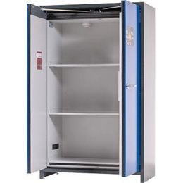 ASECOS Akku-Lagerschrank ION-PRO-90 PS, 3 Fachb&ouml;den gelocht + 1 Bodenauffangwanne, B 1193 x T 615 x H 1953 mm