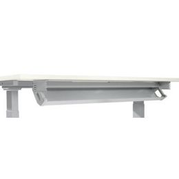Sch&auml;fer Shop Sch&auml;fer Shop Select Kabelwanne aus Stahl, 1200 mm, wei&szlig;alu, f&uuml;r Tische ab Breite 1600 mm