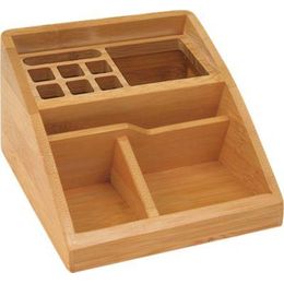 Wedo Tischorganizer Bambus, 3 F&auml;cher, 1 Aluminium-Einsatz