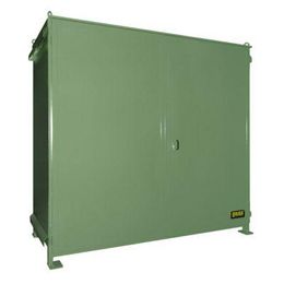 Regalcontainer Bauer CEN 29-2, Stahl, Doppelfl&uuml;geltor, B 3175 x T 1480 x H 2980 mm, gr&uuml;n