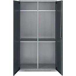 Sch&auml;fer Shop Sch&auml;fer Shop Genius Mehrzweckschrank FS, modular, indivuduell erweiterbar, Mittelwand, 4 Fachb&ouml;den, bis 450 kg, B 1055 x T 520 x H 1950 mm, wei&szlig;alu/anthrazitgrau