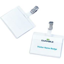 Durable Namensschild, f&uuml;r Betriebsausweise, klar, 25 St.