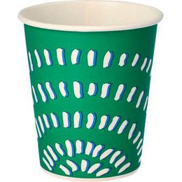 Pappbecher Papstar, Einweg, 0,2 l, f&uuml;r Kaltgetr&auml;nke, mit F&uuml;llstrich, &Oslash; 80 x H 88 mm, gr&uuml;n, 100 St&uuml;ck