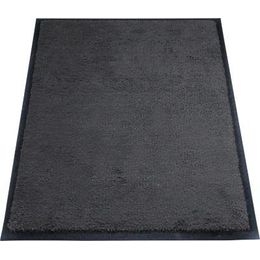 Schmutzfangmatte miltex Eazycare Style, eckig, antistatisch, UV-best&auml;ndig, waschbar, High-Twist-Nylon & Niltrilgummi, 600 x 850 mm, schwarzgrau