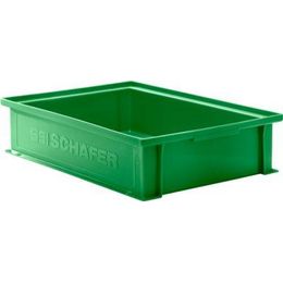 Sch&auml;fer Shop Stapelkasten SSI Sch&auml;fer 14/6-2G, Volumen 10,3 l, bis 20 kg, mit Griffmulde, L 465 x B 314 x H 105 mm, Polypropylen, gr&uuml;n