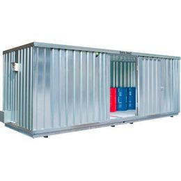 Gefahrstoffcontainer ST 1900 SAFE Tank ECO, verzinkt, B 6080 x T 2170 x H 2300 mm, 2x 1030 l, aktive Lagerung, tempor&auml;rer explosionsgesch&uuml;tzter L&uuml;fter