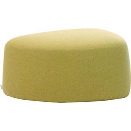 Polsterm&ouml;bel Leyform GOGO Pouf, mittel, oval, B 980 x T 910 x H 440 mm, mit Gleitern, Stoffbezug, gelb