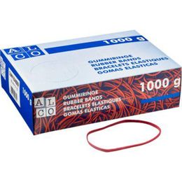 Alco Gummib&auml;nder, rot, 150 x 4 mm, 1000 g