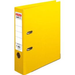 Herlitz Ordner maX.file protect plus, DIN A4, R&uuml;ckenbreite 80 mm, gelb
