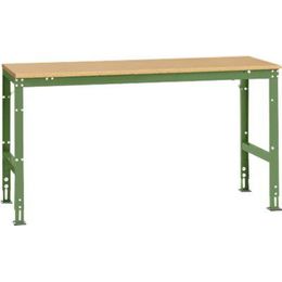 Manuflex Grundtisch UNIVERSAL Standard, Tischplatte Multiplex, 1750x800, resedagr&uuml;n