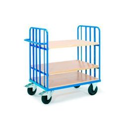 ROLLCART Etagenwagen mit Schiebegriff, 1000 x 700 mm, mit variabler Einteilung f&uuml;r Etagenb&ouml;den