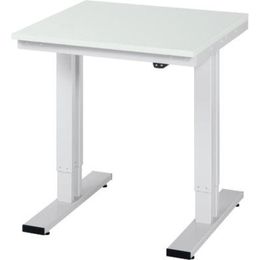 Rau Arbeitstisch Serie adlatus 300, Melamin-Platte, B 750 x T 800 x H 750 - 1120 mm