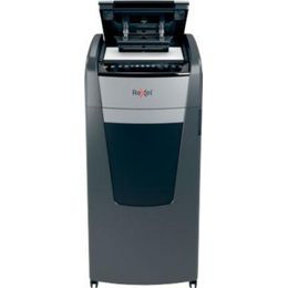 Rexel Optimum AutoFeed+ 750X Aktenvernichter P4, Vollautomatik, Partikelschnitt 4 x 30 mm, 140 l, 750 Blatt Schnittleistung, mit Rollen, schwarz