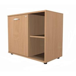 Sch&auml;fer Shop Sch&auml;fer Shop Select Sideboard, mit Dreht&uuml;r, abschlie&szlig;bar, Spanplatte, B 800 x T 420 x H 663 mm, links anstellbar, Buche