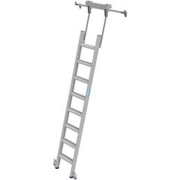 Krause Stufen-Regalleiter, aluminium, fahrbar, 8 Stufen
