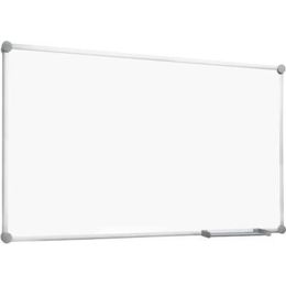 Whiteboard 2000 Maulpro, wei&szlig; kunststoffbeschichtet, Rahmen platingrau, 900 x 600 mm