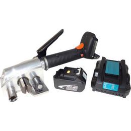 Kraftspanner ATI-17, f&uuml;r Textilb&auml;nder mit B 16-40 mm & St&auml;rke 0,5-1,3 mm, Zugkraft 11000 N, integrierte Schneideeinheit, Akkubetrieb, schwarz