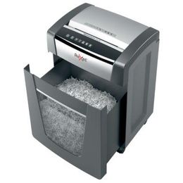 Rexel Momentum X420 Aktenvernichter P4, Partikelschnitt 4 x 40 mm, 30 l, 20 Blatt Schnittleistung, Anti-Papierstau-Technologie, mit Rollen, schwarz