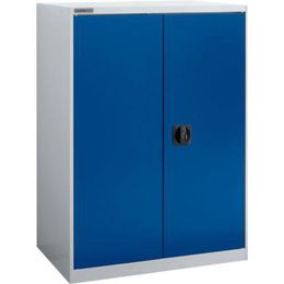 Sch&auml;fer Shop Fl&uuml;gelt&uuml;renschrank Sch&auml;fer Shop Select MS-i 12408, Stahlblech, B 800 x T 400 x H 1215 mm, 3 OH, Wei&szlig;aluminium/Enzianblau, bis 150 kg