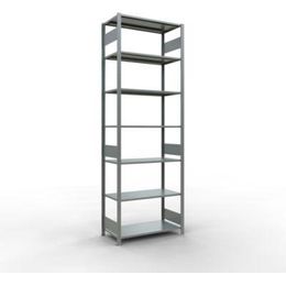 SCHULTE LAGERTECHNIK Fachbodenregal MULTIplus150, Steck-Grundregal, B 1000 x T 500 x H 3000 mm, 7 Ebenen, bis 1500 kg, verzinkt