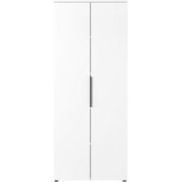 Aktenschrank Porto, 4 T&uuml;ren und 2 Einlegeb&ouml;den, 5 OH, B 810 x T 400 x H 1970 mm, wei&szlig;