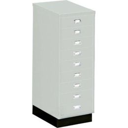 SSI Schubladenschrank DIN A3, 9 Sch&uuml;be, 940 mm hoch, lichtgrau
