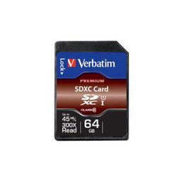 Verbatim Speicherkarte SDHC/SDXC Premium, Speicherkapazit&auml;t 64 GB