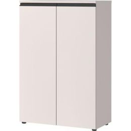 Aktenschrank Aalborg, 2 T&uuml;ren, 2 Fachb&ouml;den, M&ouml;belgleiter, melaminharzbeschichtet, B 810 x T 400 x H 1200 mm, kaschmir