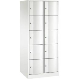 C+P Schlie&szlig;fachschrank Resisto, 2 Abteile, 10 F&auml;cher, B 772 x T 640 x H 1950 mm, Verkehrswei&szlig;