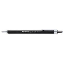 Staedtler Druckbleistift graphit, Sechskant-Griffzone, Radierer, HB, 0,7 mm, schwarz