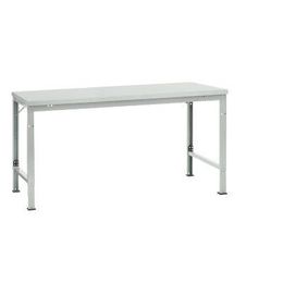 Manuflex Grundtisch UNIVERSAL Spezial, 1750 x 1000 mm, Melamin lichtgrau, lichtgrau