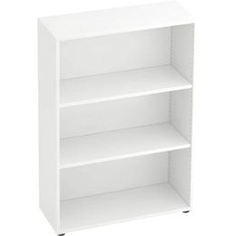 Regal f&uuml;r Anbauwand TARA, 3 Ordnerh&ouml;hen, stapelbar, B 800 x T 330 x H 1144 mm, wei&szlig;