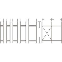 Regalrahmen WR 3000, H 2967 x T 600 mm, Stahl verzinkt