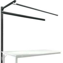 Manuflex Aufbauportal m. Ausleger, Ansatztisch STANDARD Arbeitstisch/Werkbank UNIVERSAL/PROFI, 1750 mm, anthrazit